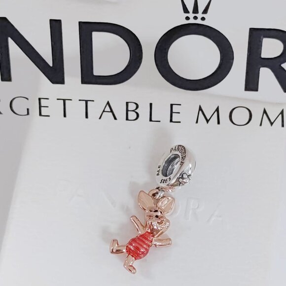 Pandora | Jewelry | Pandora Winnie The Pooh Piglet Dangle Charm Rose Goldplated | Poshmark